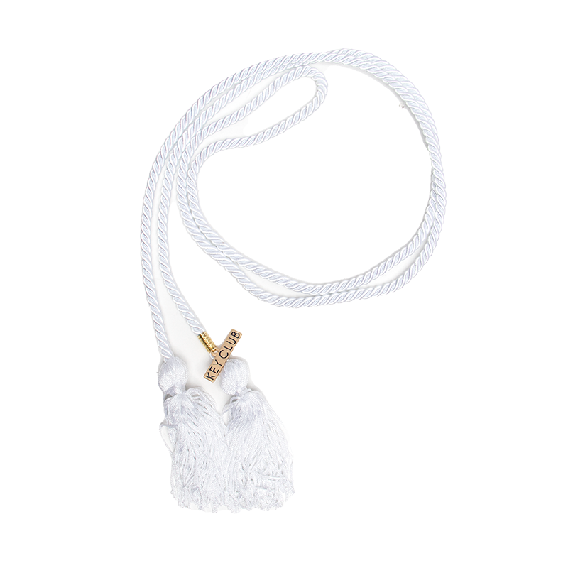 Key Club Graduation Cord - WHITE | Kiwanis Family Products